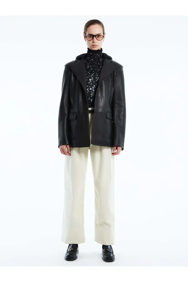 Yigal Azrouël Leather Blazer