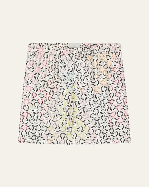 Givenchy Monogram Silk Shorts - Multicolored