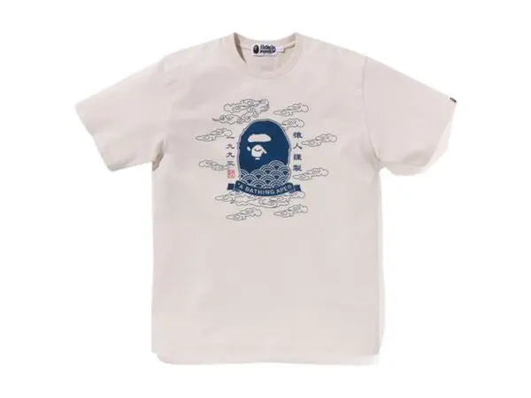 BAPE A Bathing Ape 31st Anniversary Ape Head Tee Shirt - Ivory