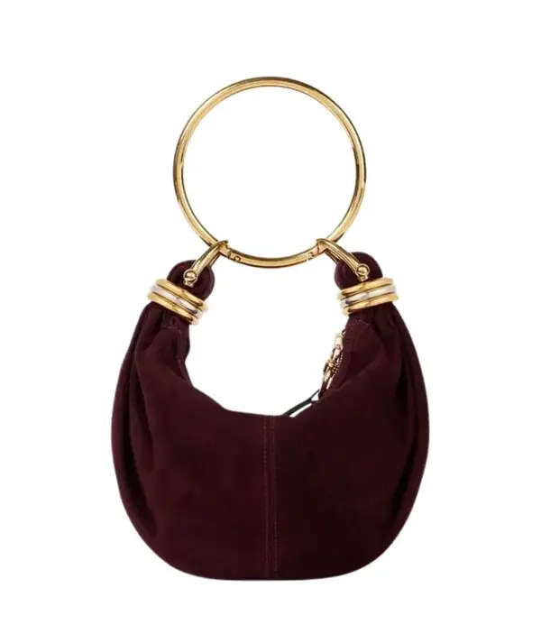 Chloé Bracelet Mini Suede Shoulder Bag - Brown