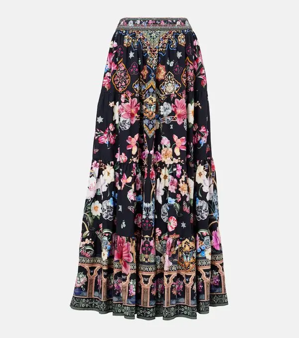 Camilla Crystal-embellished Maxi Skirt - Multicoloured