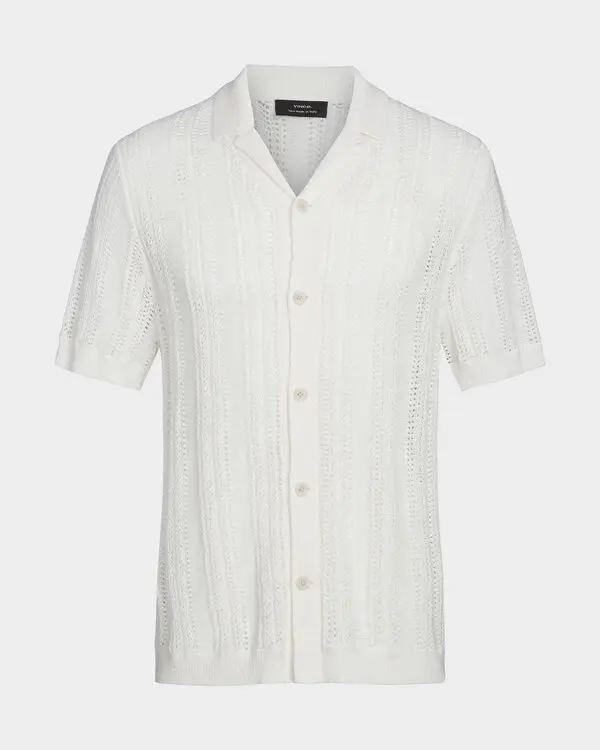Vince Crochet Cabana Shirt - Natural