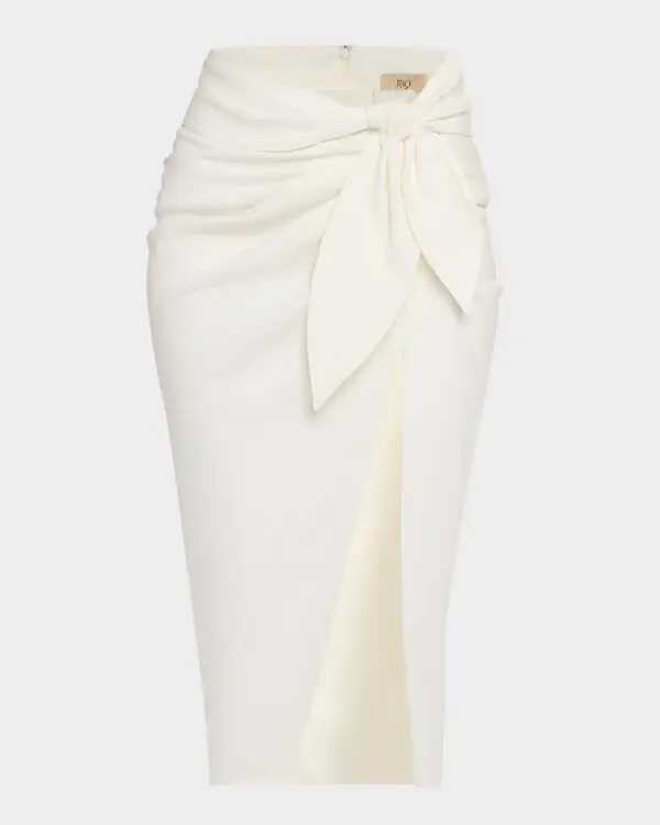 JBQ Dusk Tie-front Midi Skirt