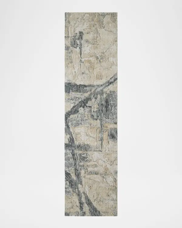 HAVEN & LOOM Easton Power-loomed Runner, 3' X 10 - Slate & Sky