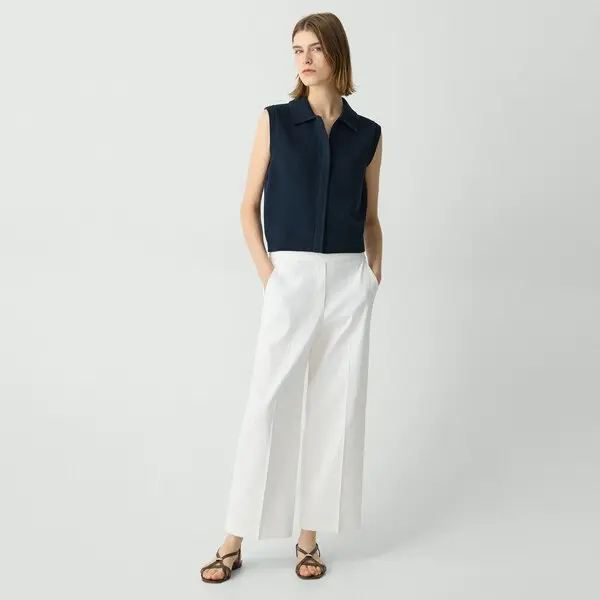 Theory Relaxed Pull-on Trousers - White