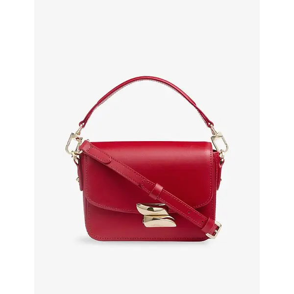LK BENNETT Frankie Leather Crossbody Bag - Red-red