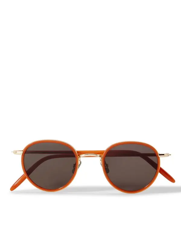 Mr P. Cubitts Gifford Round-frame Sunglasses - Orange