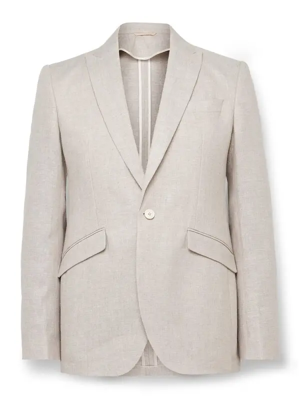 FAVOURBROOK Ebury Slim-fit Linen Suit Jacket - Neutrals