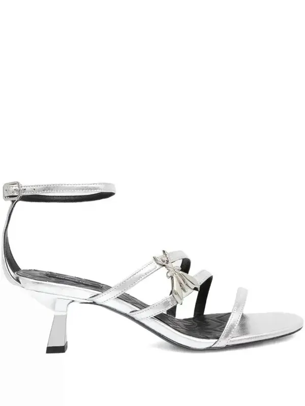 Patrizia Pepe 65mm Metallic Strappy Sandals