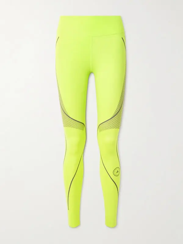 Adidas By Stella McCartney Truepace Cold. Rdy Neon Recycled-stretch Leggings