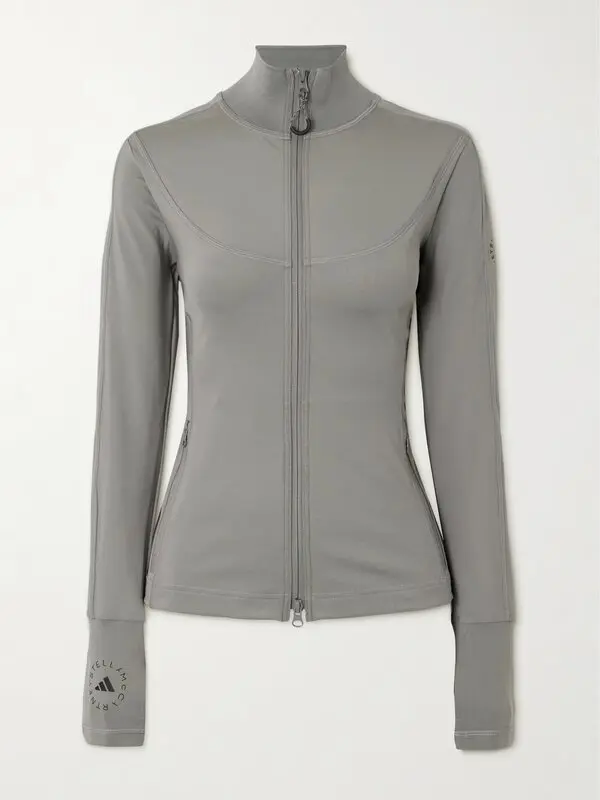 Adidas By Stella McCartney Truepurpose Stretch Printed Recycled Jacket - Gray