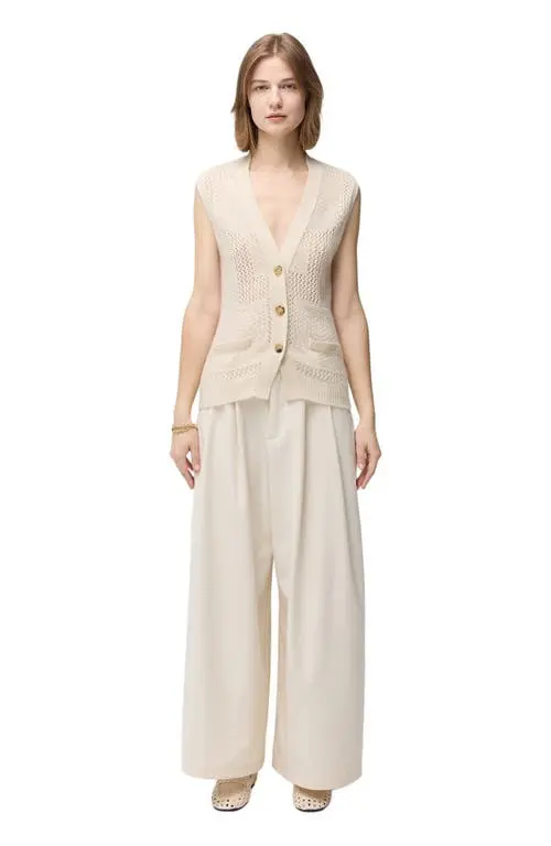 GOBI MONGOLIAN CASHMERE Mixed Pattern Cashmere Vest
