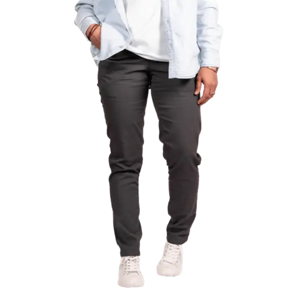 DAPPER BOI Slim Chino Pants - Dark Grey