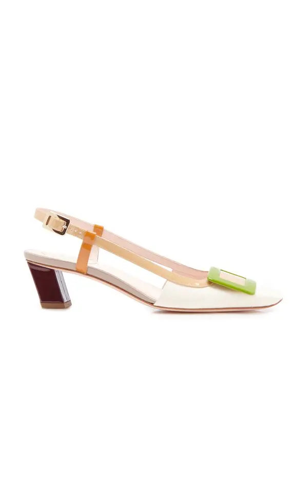 ROGER VIVIER Bv Patent Leather Slingback Pumps - Multi