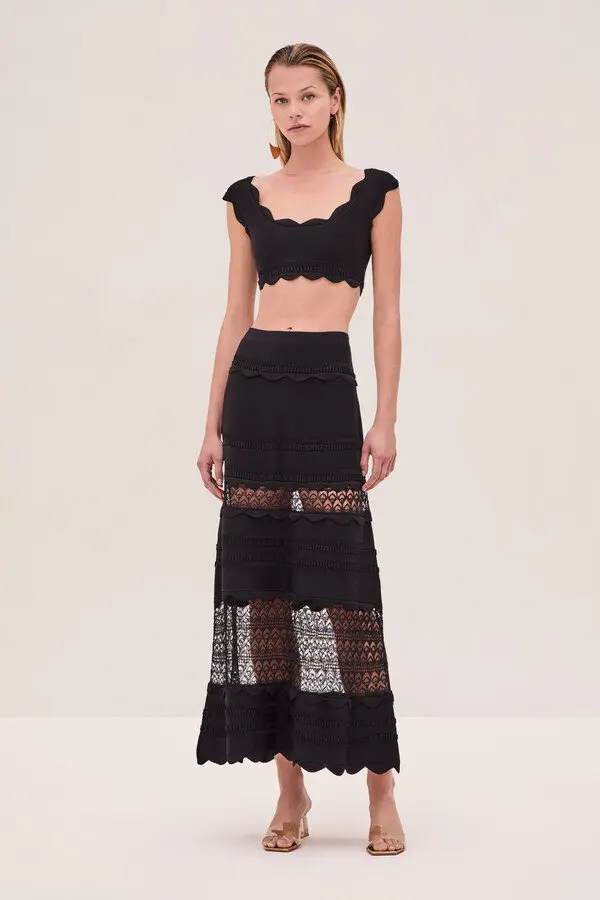 Alexis Lise Knit Top - Black