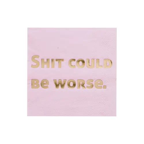 JOLLITY & CO Shit Could Be Worse" Cocktail Napkins