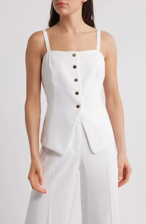 TAHARI ASL Button-up Tank