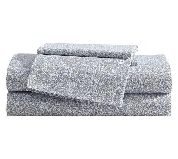 Eddie Bauer Little Blossom Grey Queen Sheet Set