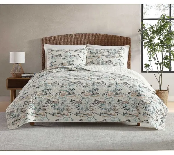 Eddie Bauer Alani Island Beige Twin Quilt Sham Et