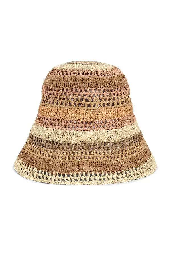 Chloé Sunset Raffia Hat - Multicolor Beige