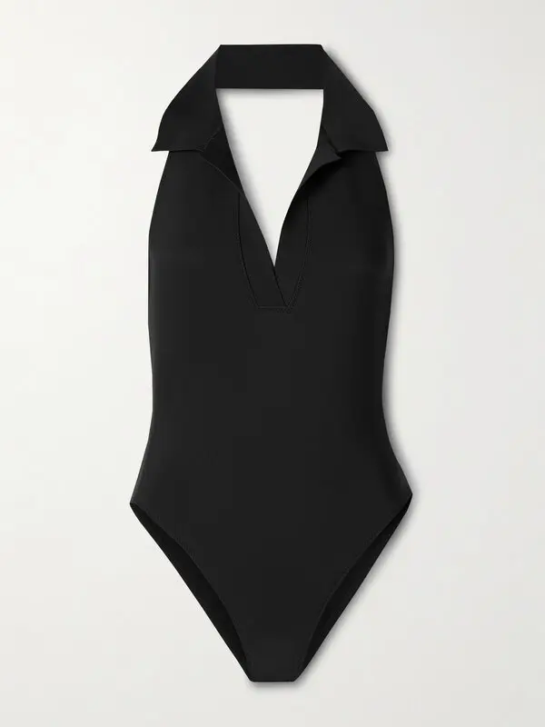 Lisa Marie Fernandez Polo Halterneck Swimsuit - Black