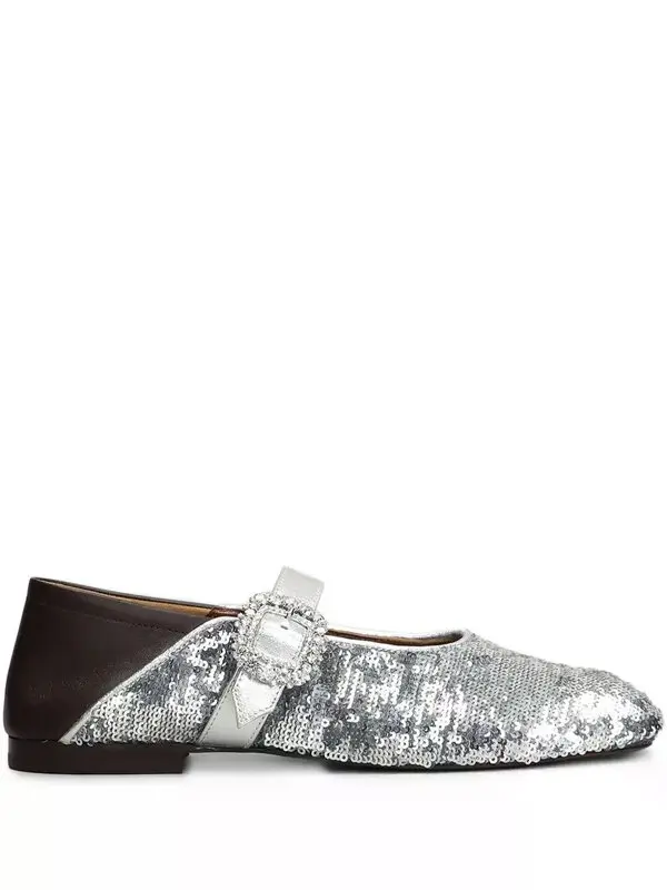WALES BONNER Sequin-embellished Ballerina Flats