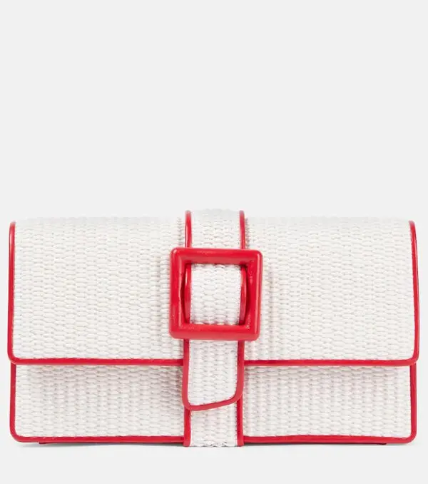Manolo Blahnik Maycap Raffia-effect Clutch