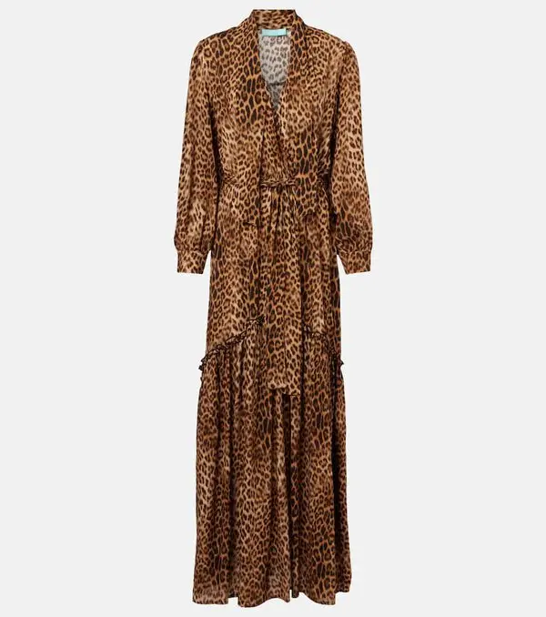 Melissa Odabash Skylar Leopard-print Maxi Dress - Brown