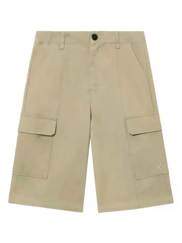 TOUT A COUP Cotton Cargo Shorts - Neutrals