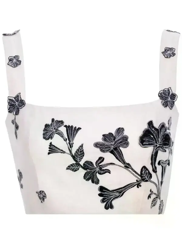 Agua Bendita Cacao Guayacan Cropped Top - White