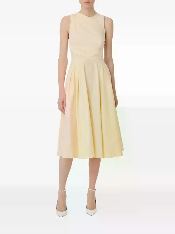 Elisabetta Franchi Draped Midi Dress - Yellow