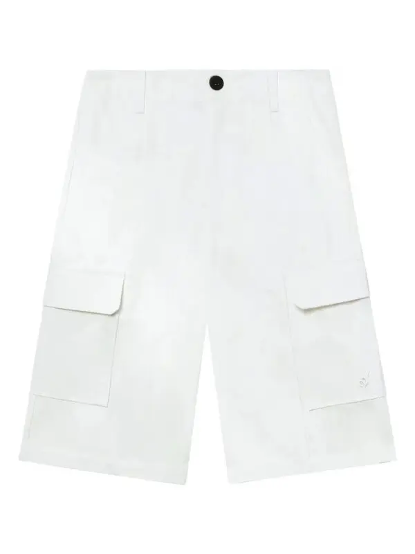 TOUT A COUP Cotton Cargo Shorts - White