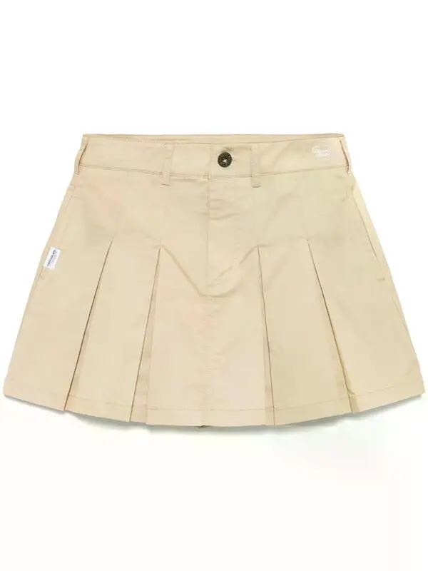 CHOCOOLATE Pleated Mini Skirt - Neutrals
