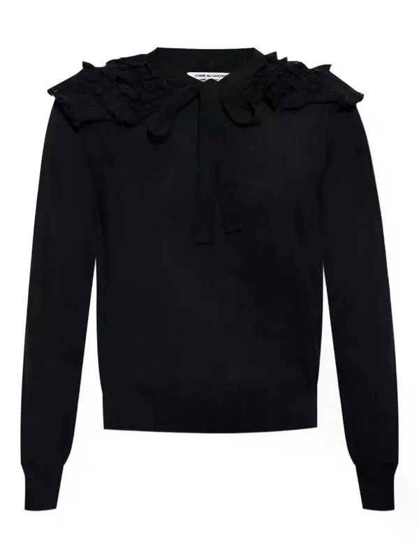 Comme Des Garçons Ruffle-detailing Cardigan