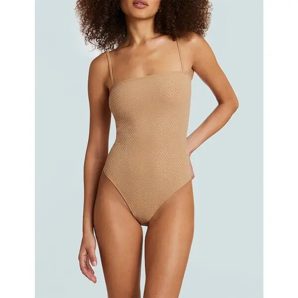 Commando Party Starter Straight Cami Bodysuit - Crystal Buff