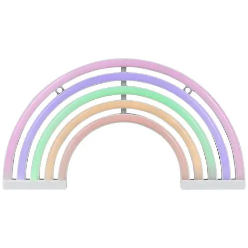 NORTHLIGHT Led Rainbow Neon Lighted Wall Art12" Mutlticolor