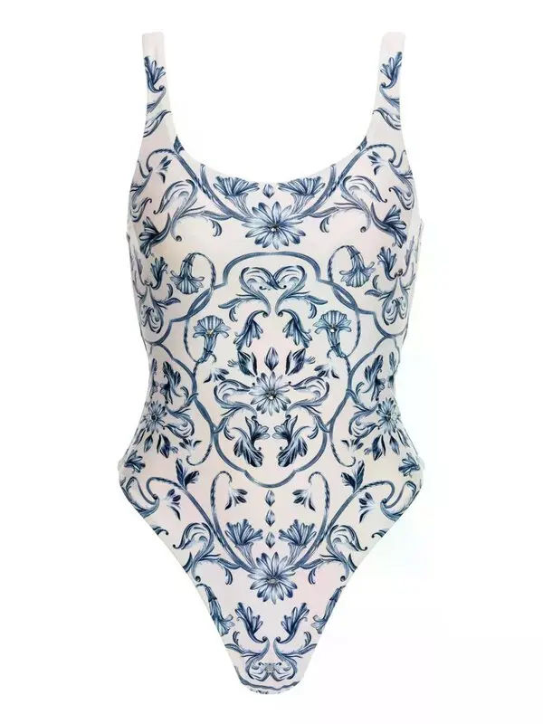 Agua Bendita Gema Ribbons One-piece Swimsuit - White