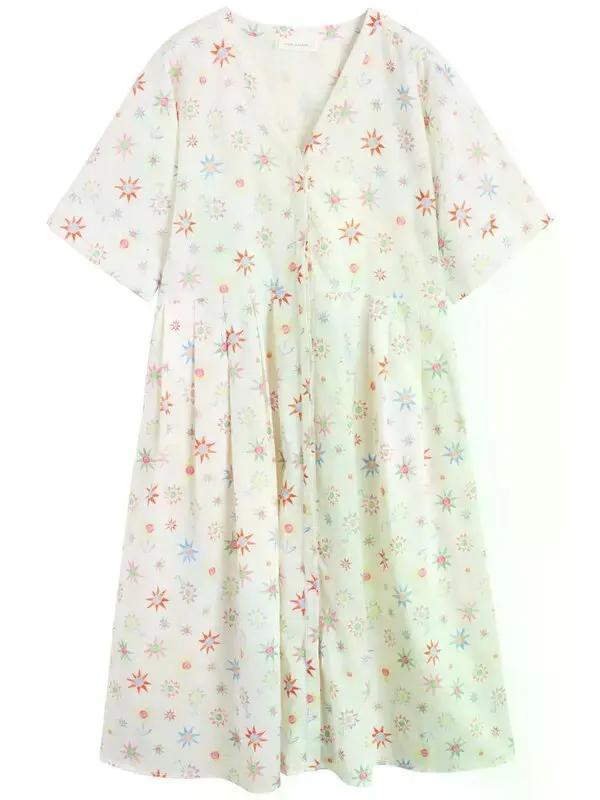 Chinti & Parker Etoile Midi Dress - White