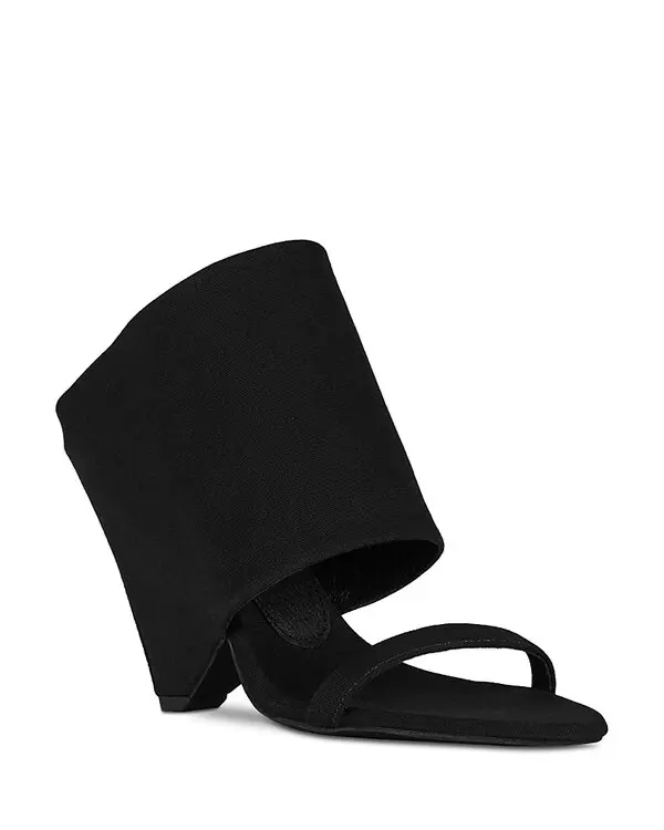 Jeffrey Campbell Shady Cuffed Sandals - Black/canvas