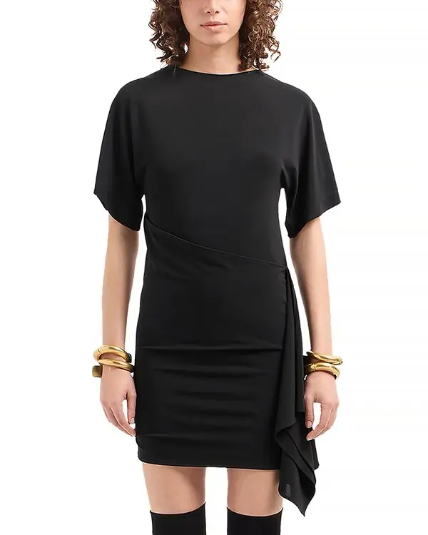 Emporio Armani Wrap Waist Jersey T-shirt Dress