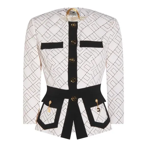 Elisabetta Franchi Jacket - Milk/nero