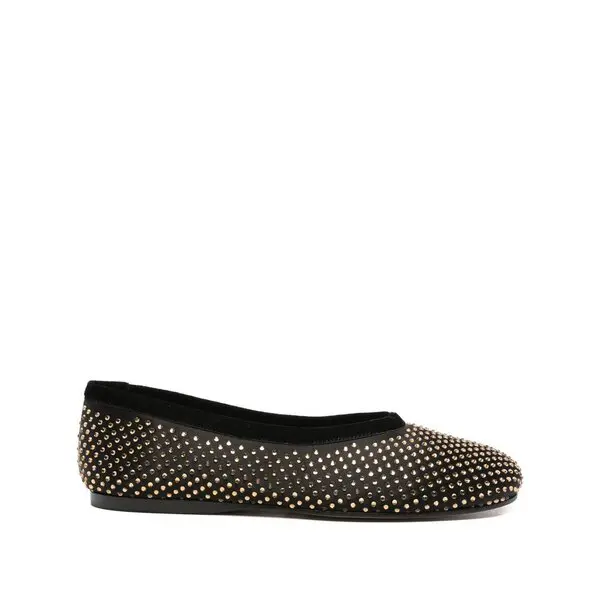 FORTE_FORTE Leather Ballerinas With Embellishments - Black