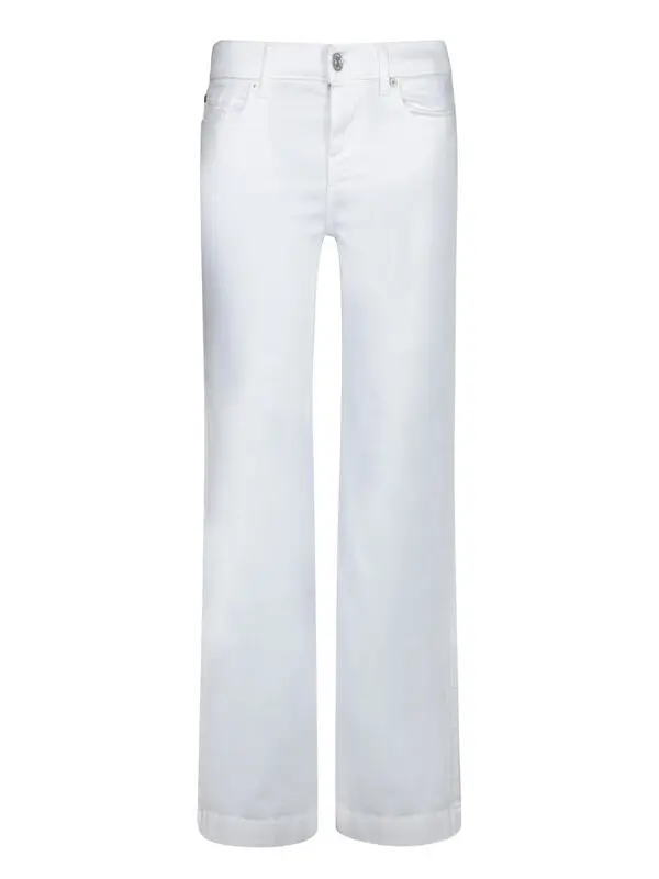 7 For All Mankind Bootcut Mid-rise Jeans - White