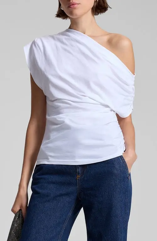 A.L.C. Alice One-shoulder Cotton Jersey Top