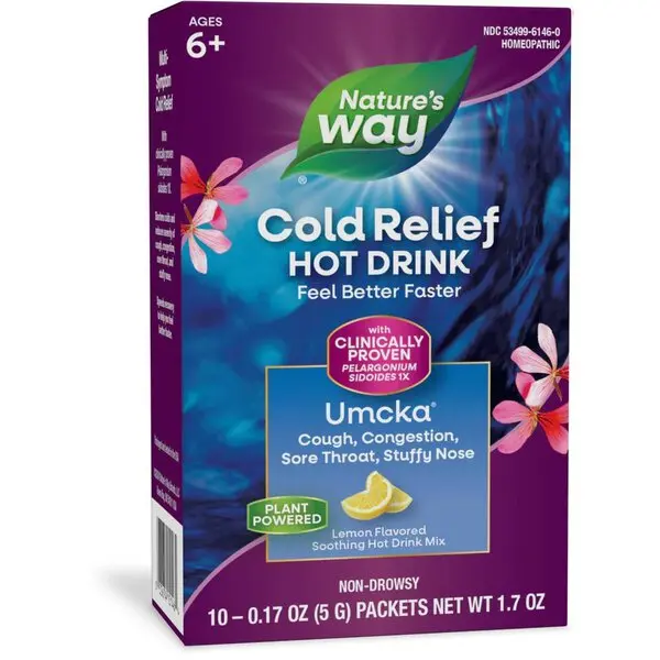 NATURE'S WAY Umcka Coldcare Lemon Hot Drink 10 Packets