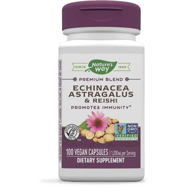 NATURE'S WAY Echinacea Astragalus & Reishi 100 Capsules