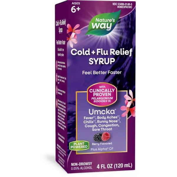 NATURE'S WAY Umcka Cold+flu Syrup Berry 120 Milliliters