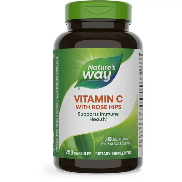 NATURE'S WAY Vitamin C 500 With Rose Hips 250 Capsules