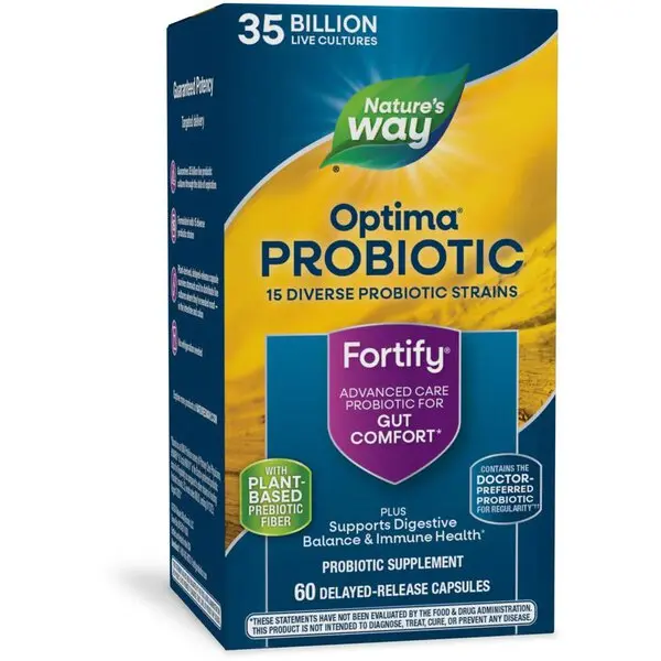 NATURE'S WAY Fortify Optima 35 Billion Probiotic + Prebiotic 60 Capsules