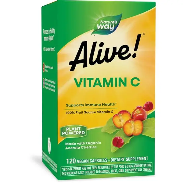 NATURE'S WAY Alive! Organic Vitamin C 120 Capsules
